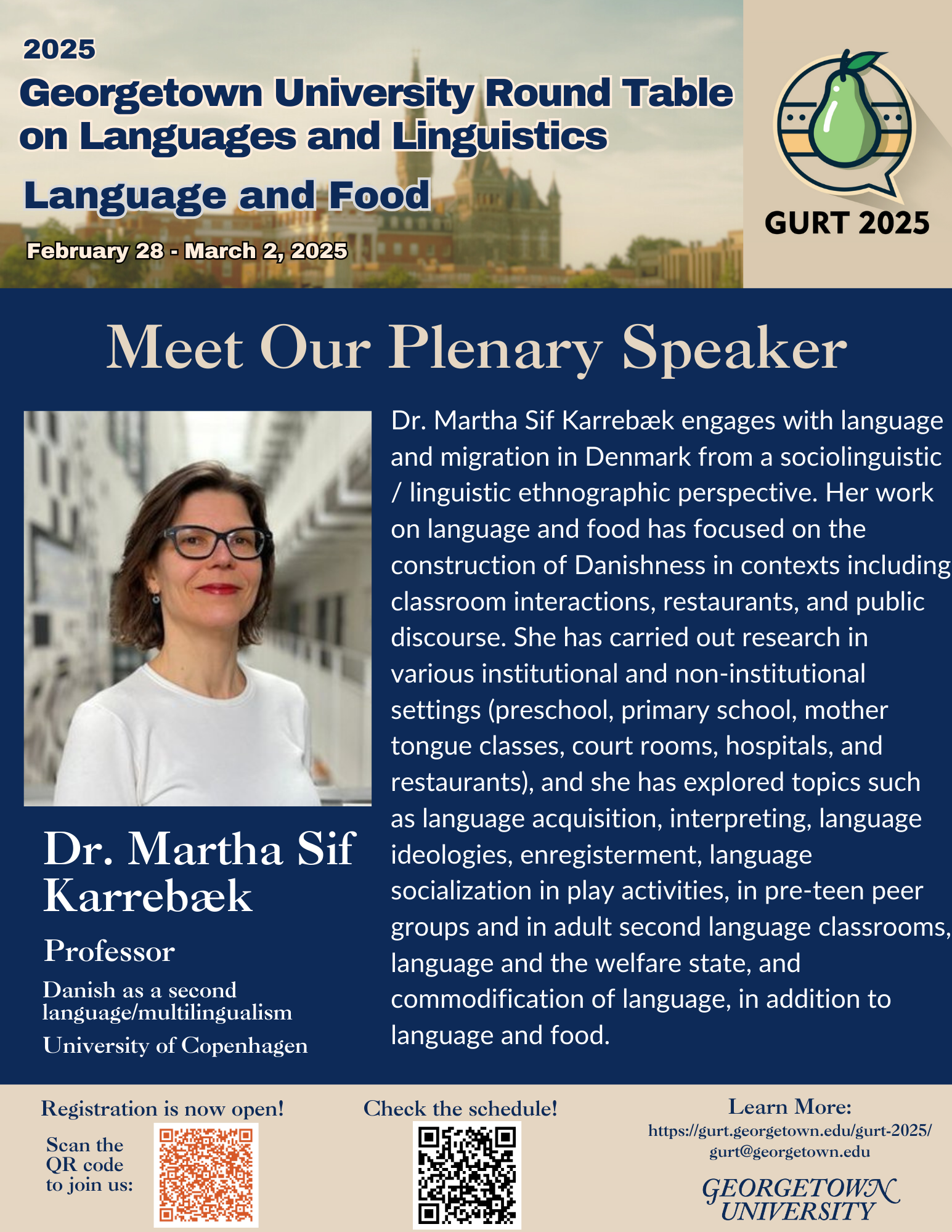 The Speaker Dr Martha Sif Karrebæk Georgetown University Round